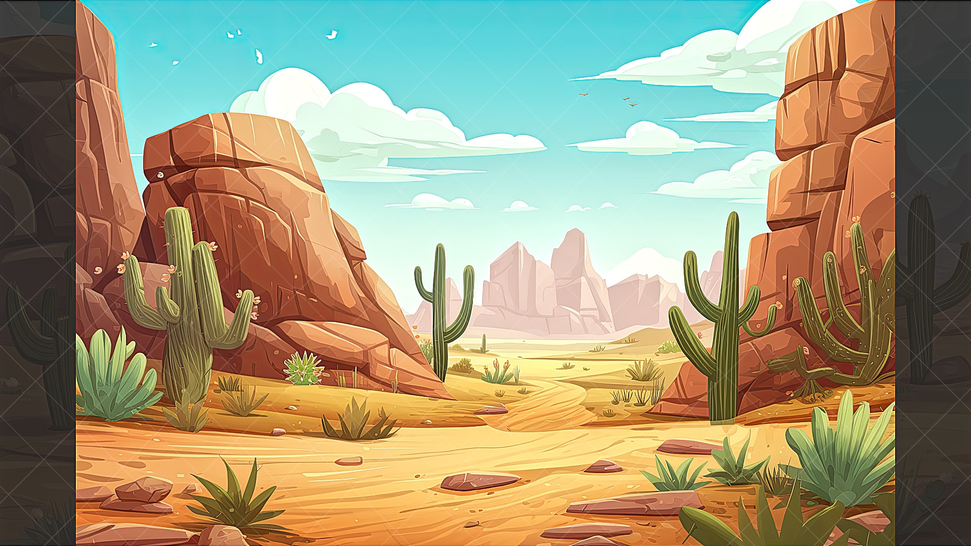 Desert Cartoon Wallpapers - Wallpaper Cave