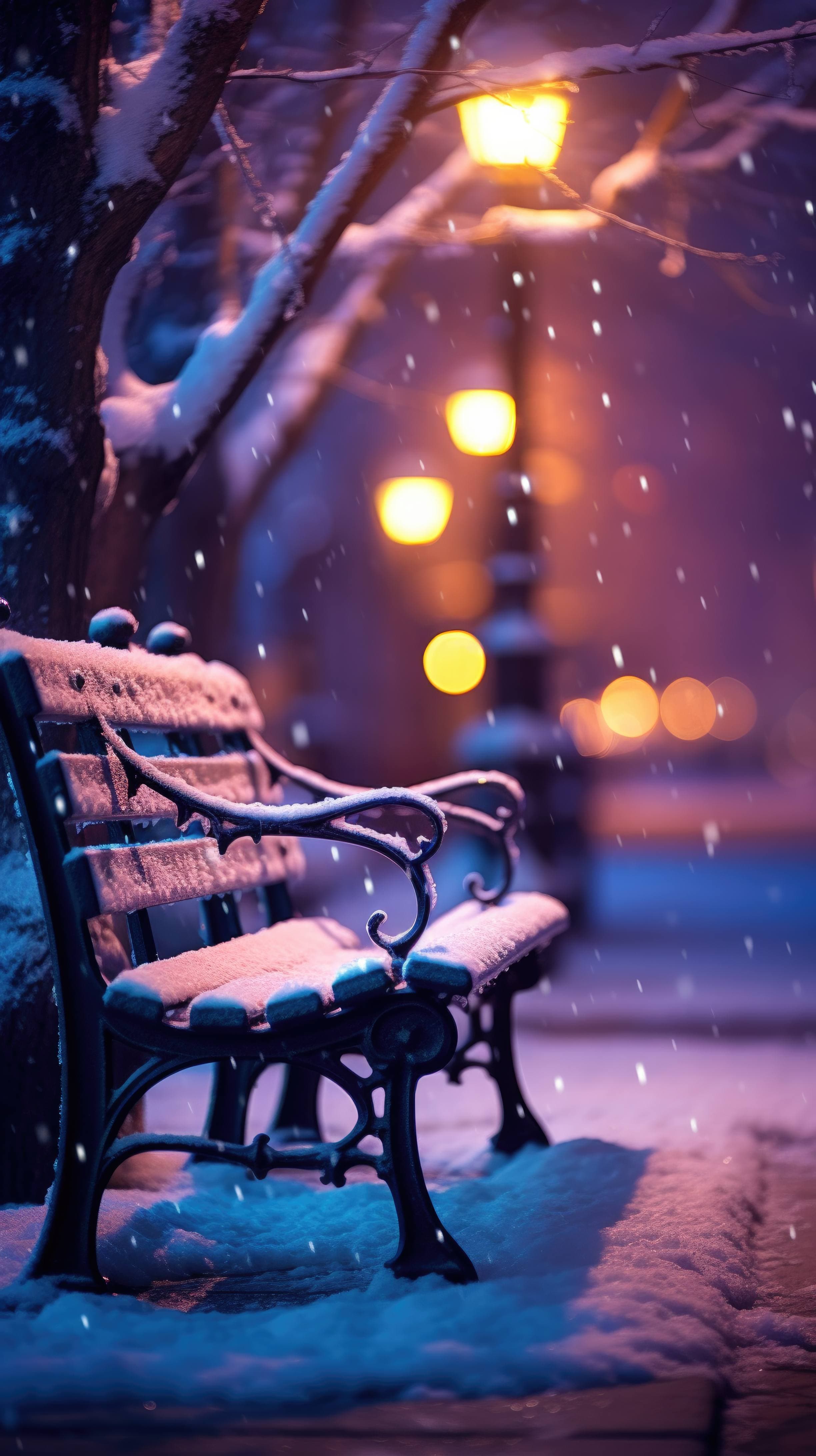 Snowy Bench Wallpapers - Wallpaper Cave