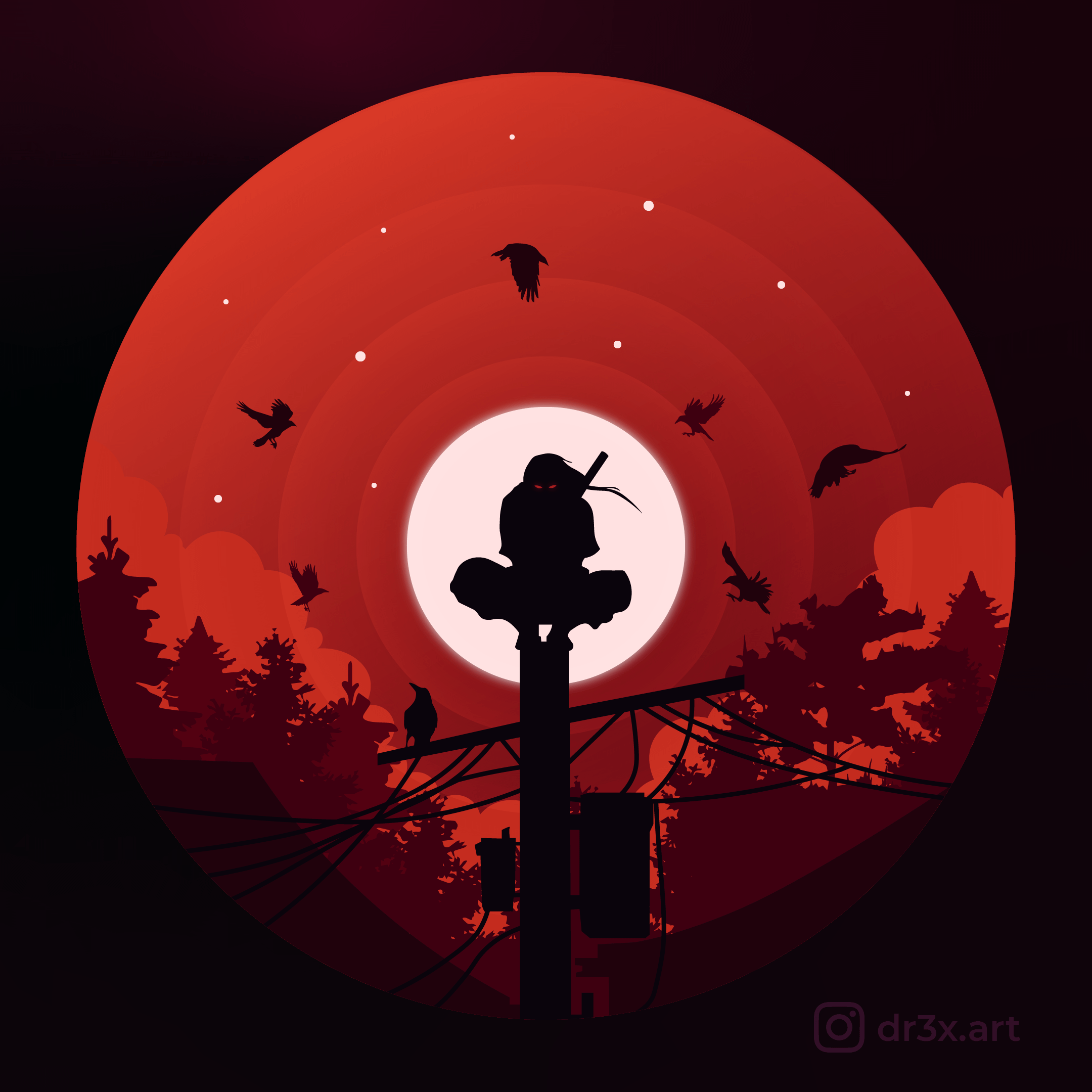 Itachi Red Moon Wallpapers - Wallpaper Cave