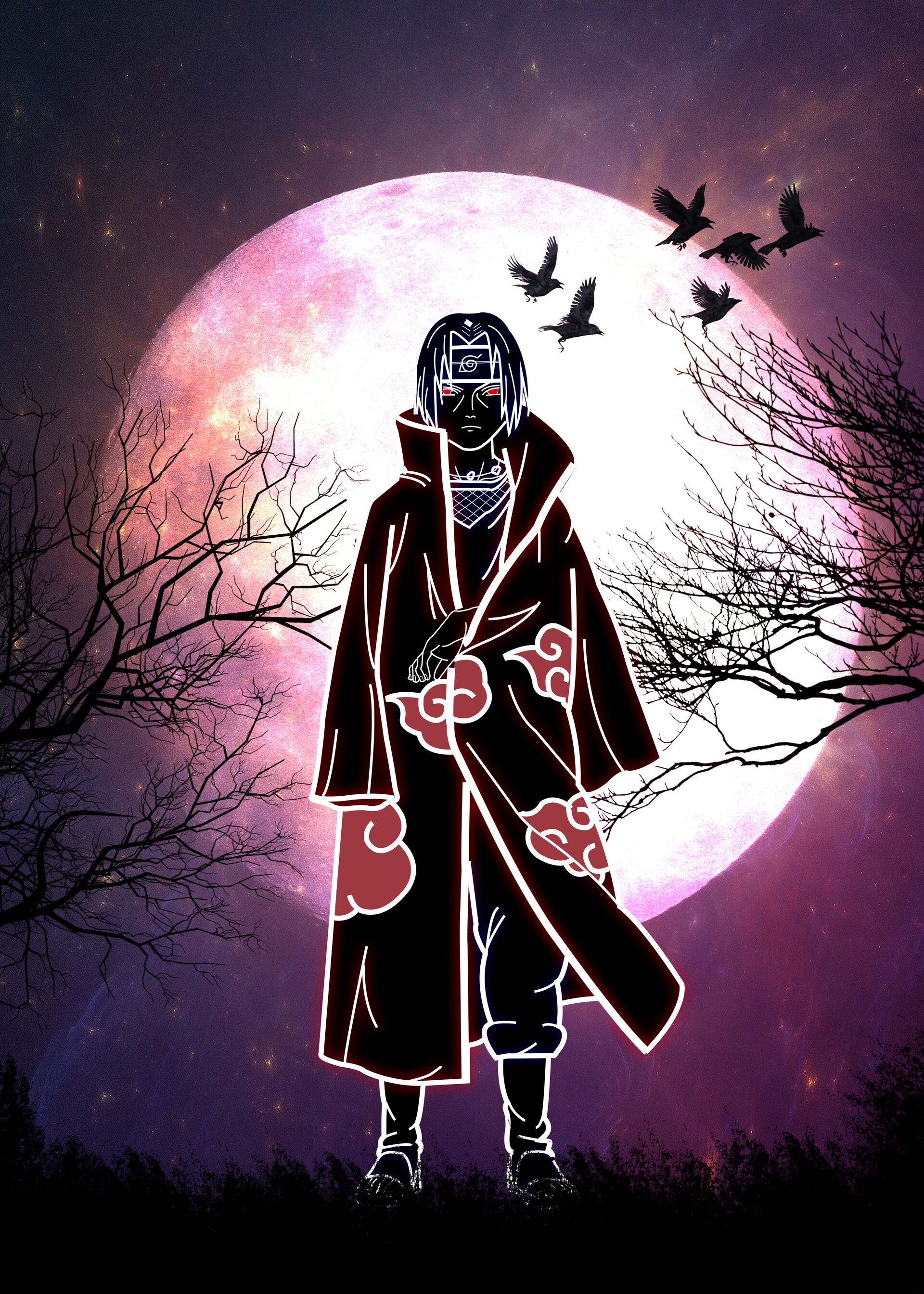 Itachi Red Moon Wallpapers - Wallpaper Cave