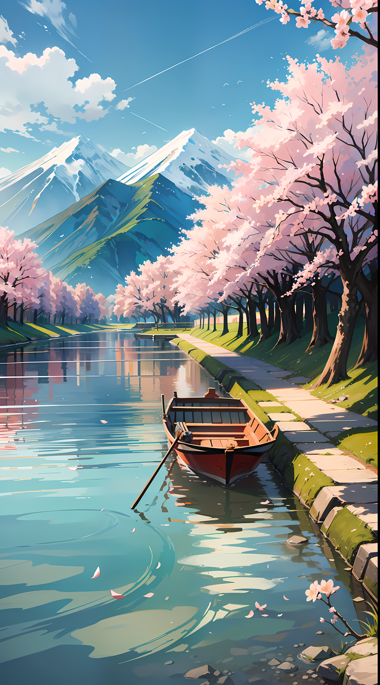 Japanese Spring Art Wallpapers - Wallpaper Cave