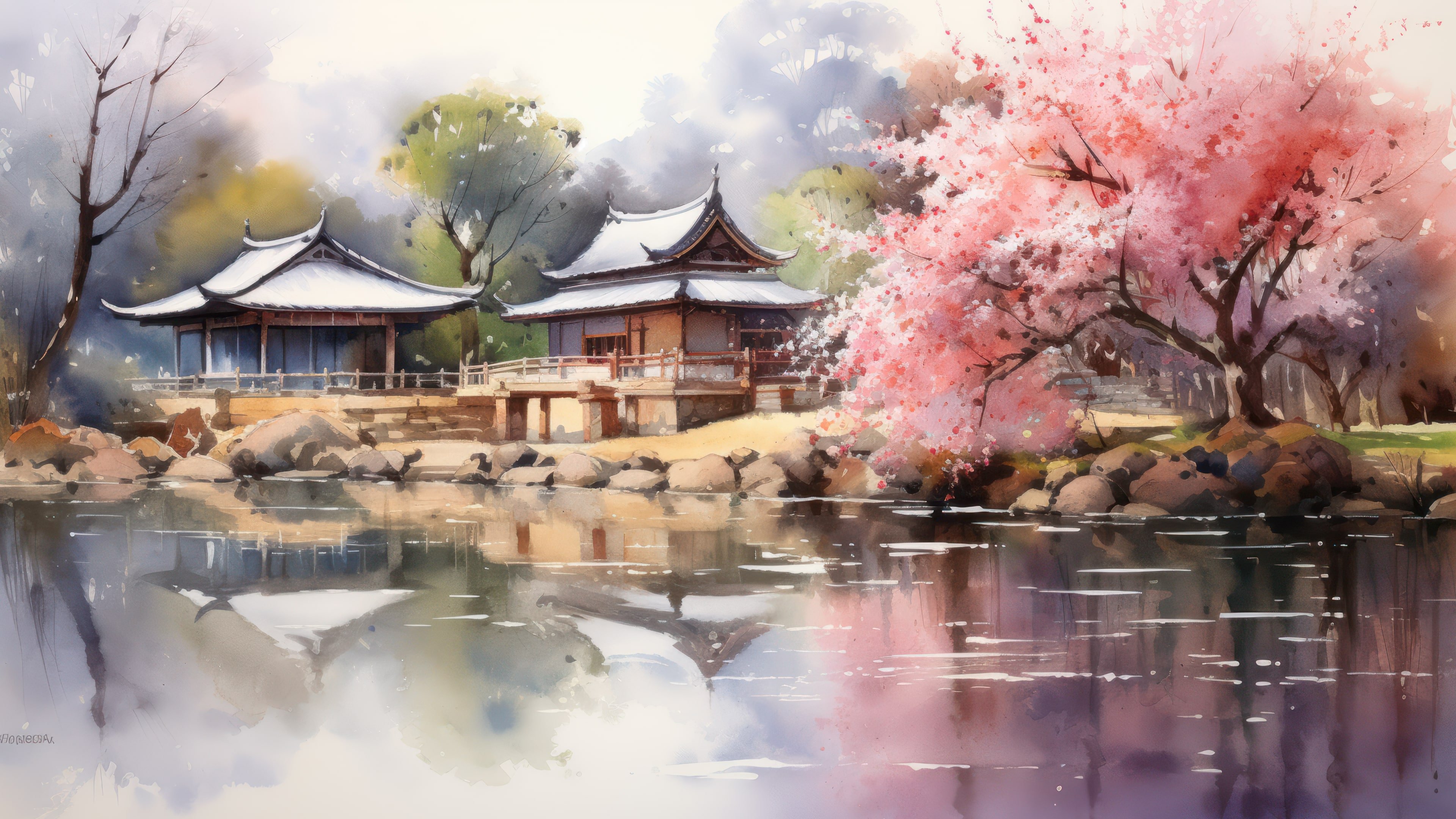 Japanese Spring Art Wallpapers - Wallpaper Cave