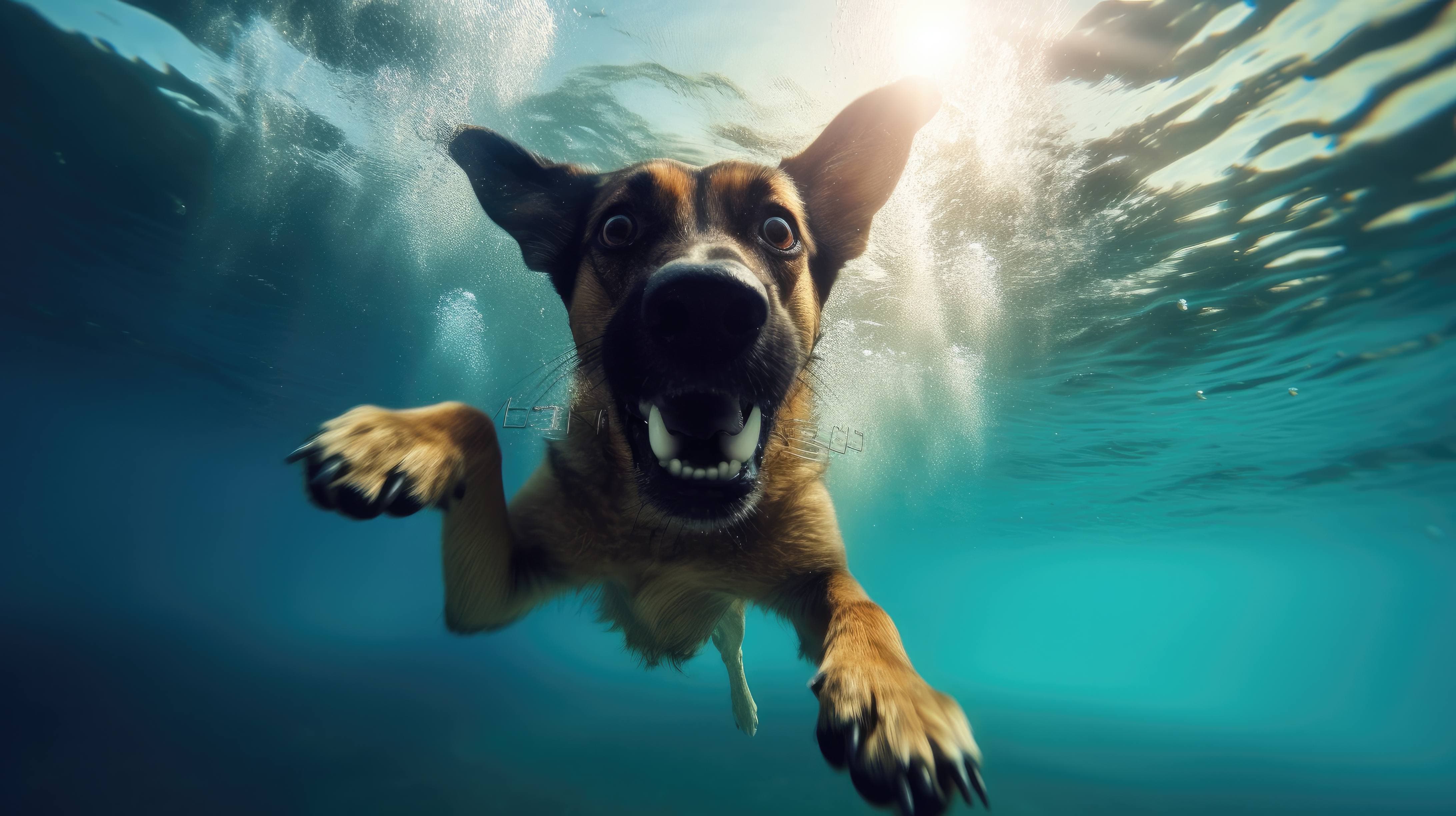 Dogs Swimming Wallpapers - Wallpaper Cave