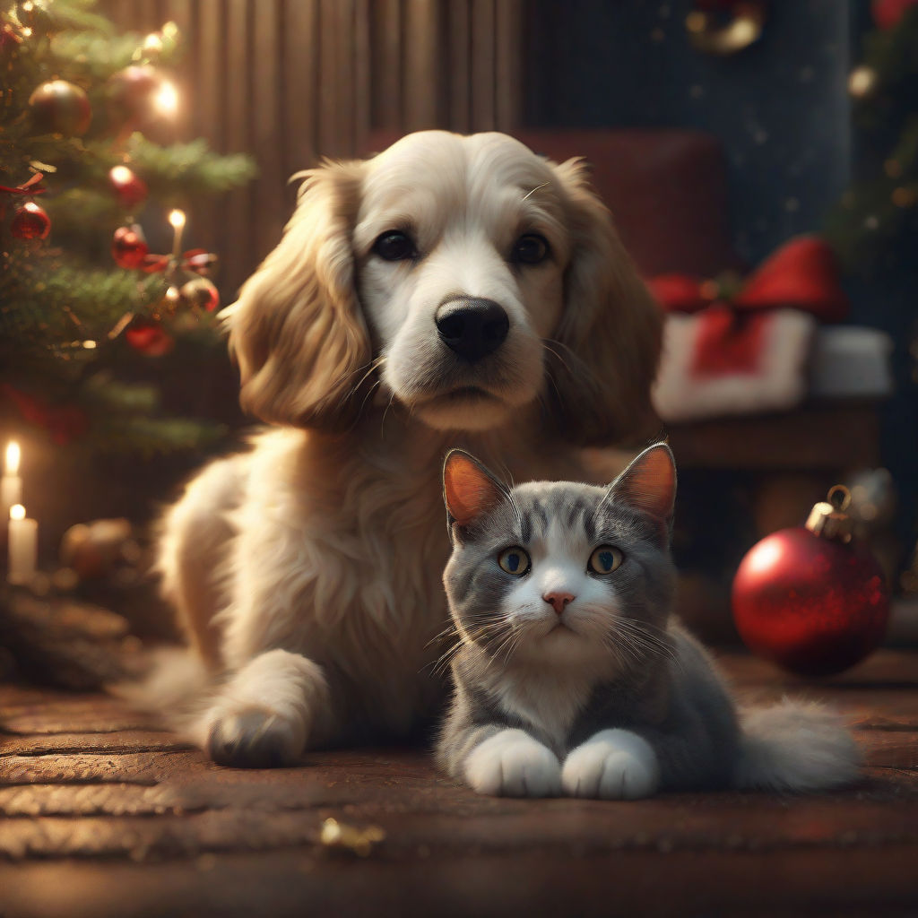 Dog And Cat Winter Wallpapers - Wallpaper Cave