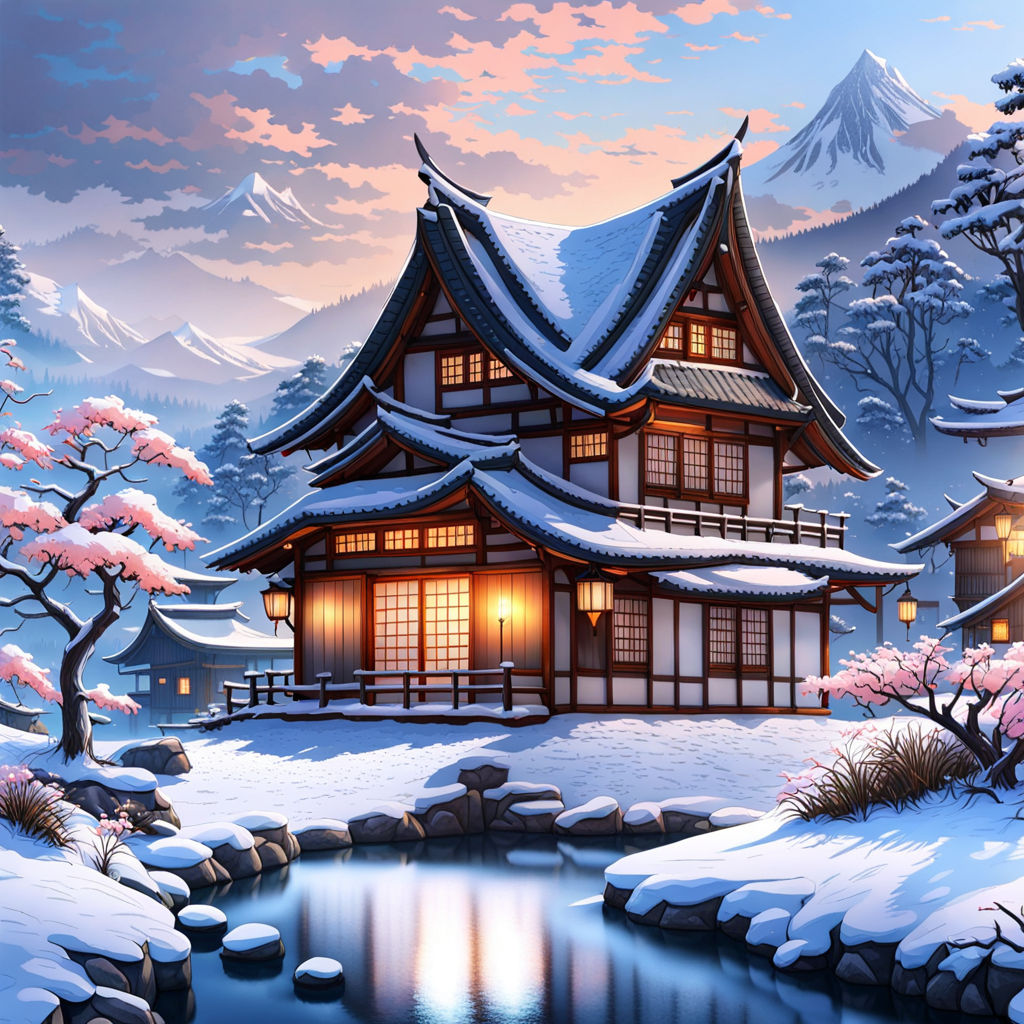 Japanese Winter Art Wallpapers - Wallpaper Cave