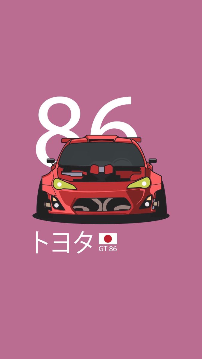 Cartoon Toyota 86 iPhone Wallpapers - Wallpaper Cave