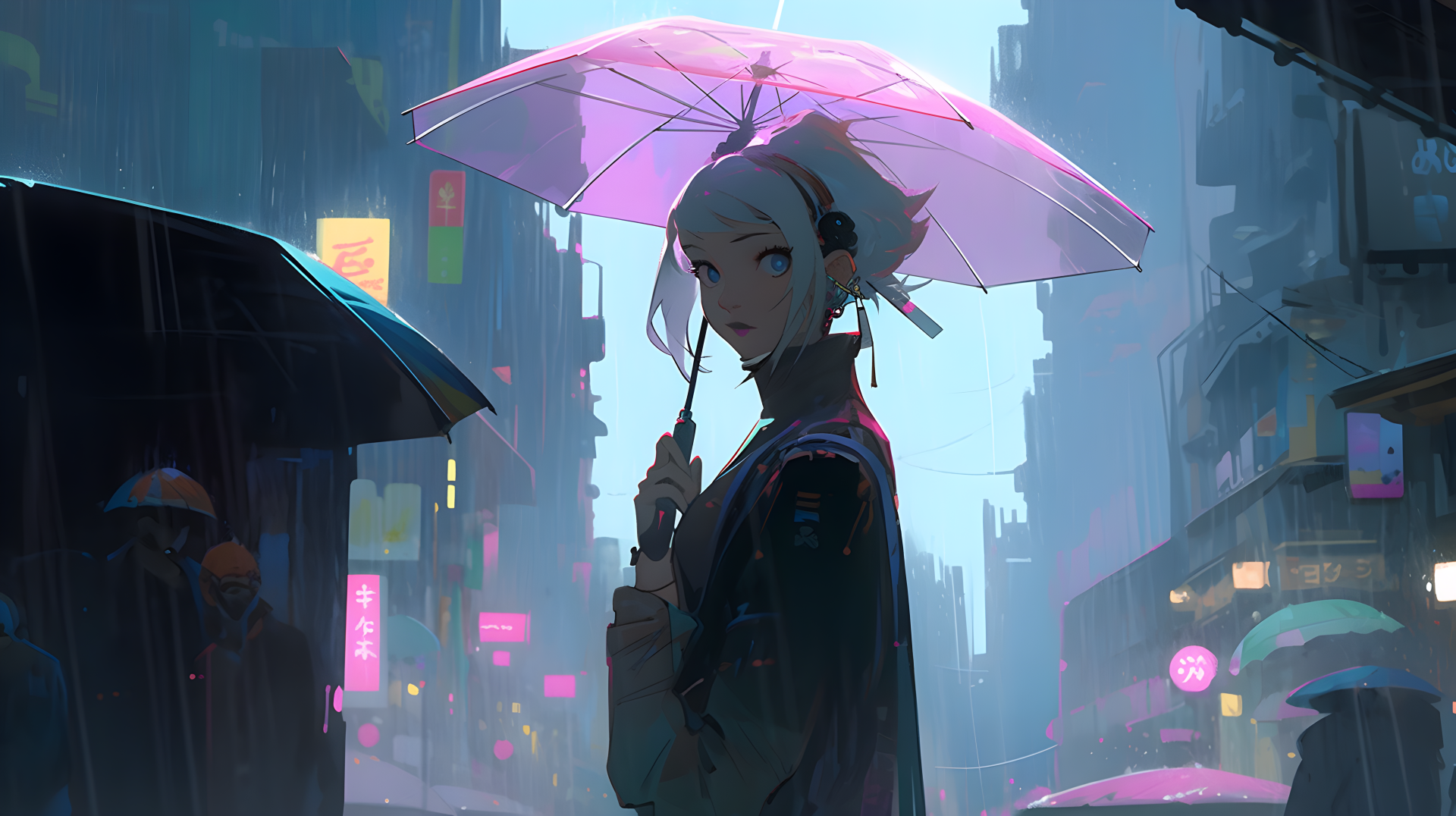 Cute Cyberpunk Girl HD Desktop Wallpapers - Wallpaper Cave