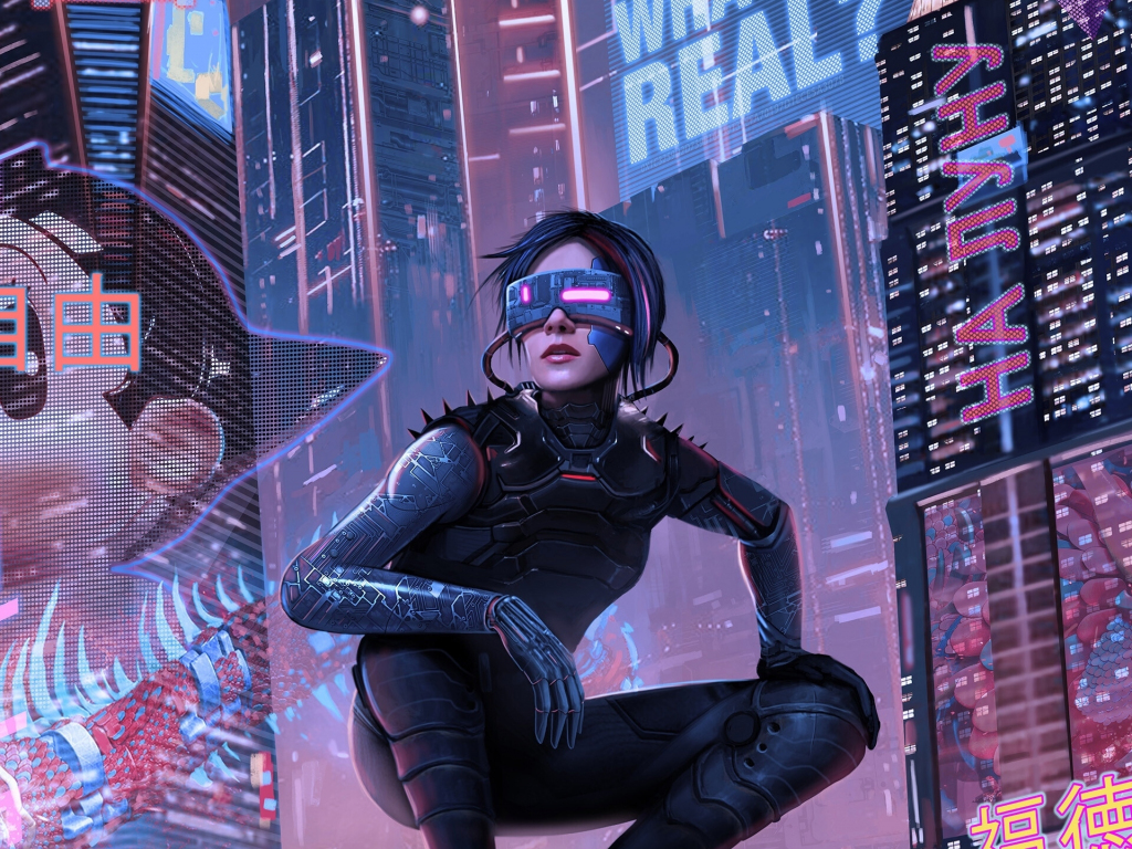 Cute Cyberpunk Girl HD Desktop Wallpapers - Wallpaper Cave