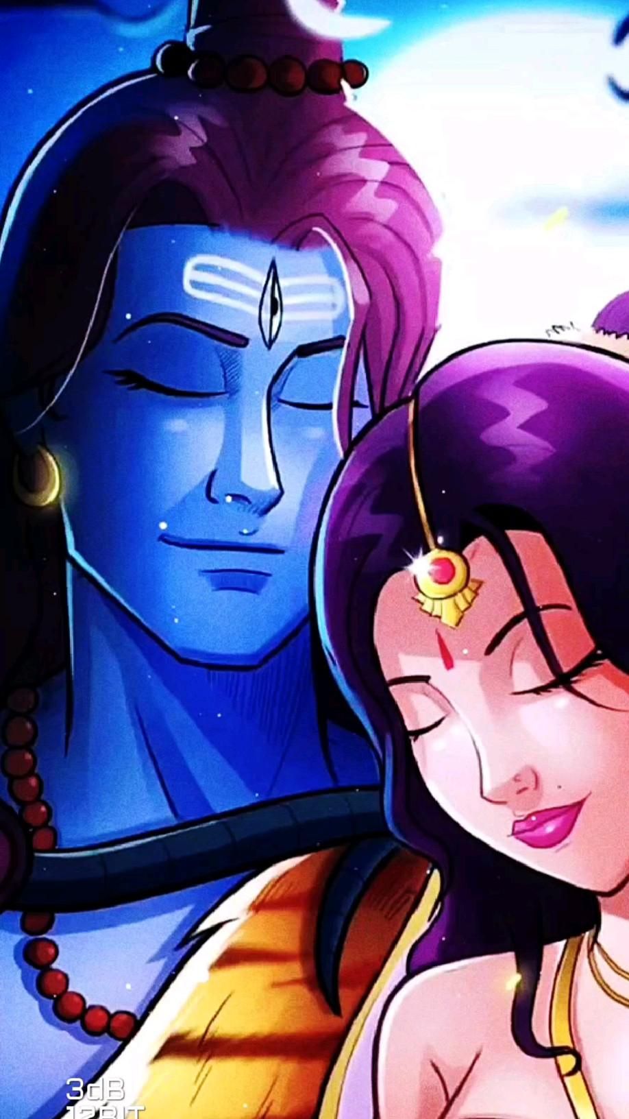 Shiv Parvati Cartoon Wallpapers - Wallpaper Cave