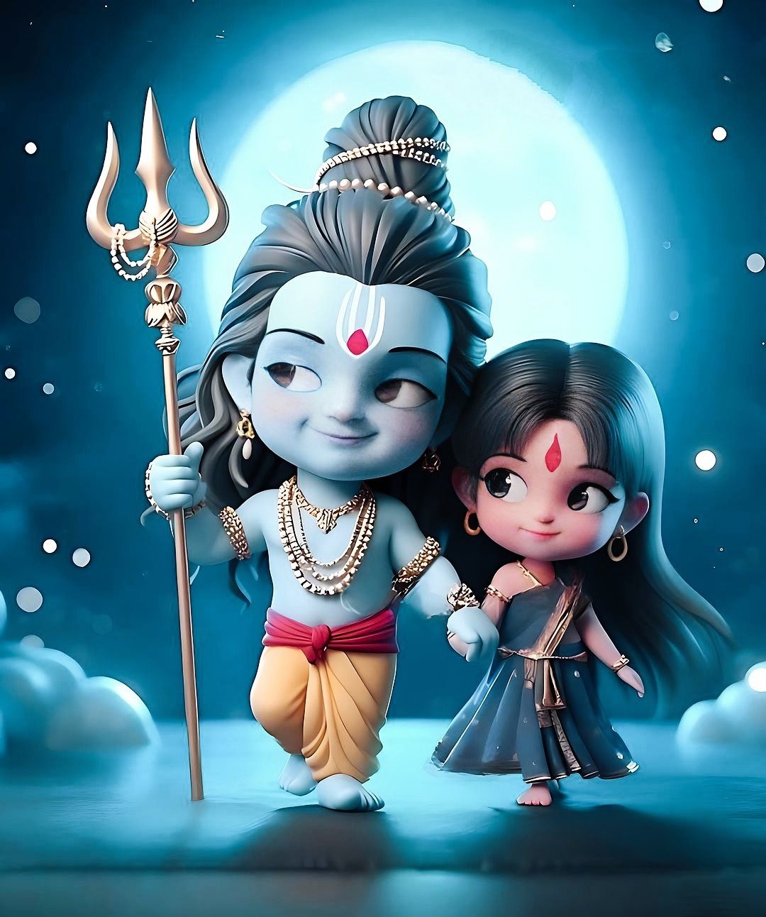 Shiv Parvati Cartoon Wallpapers - Wallpaper Cave