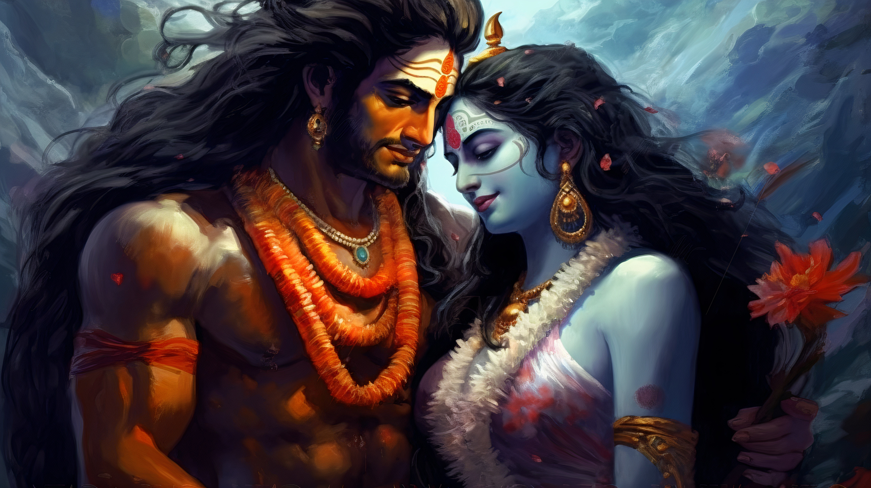 Shiv Parvati Cartoon Wallpapers - Wallpaper Cave