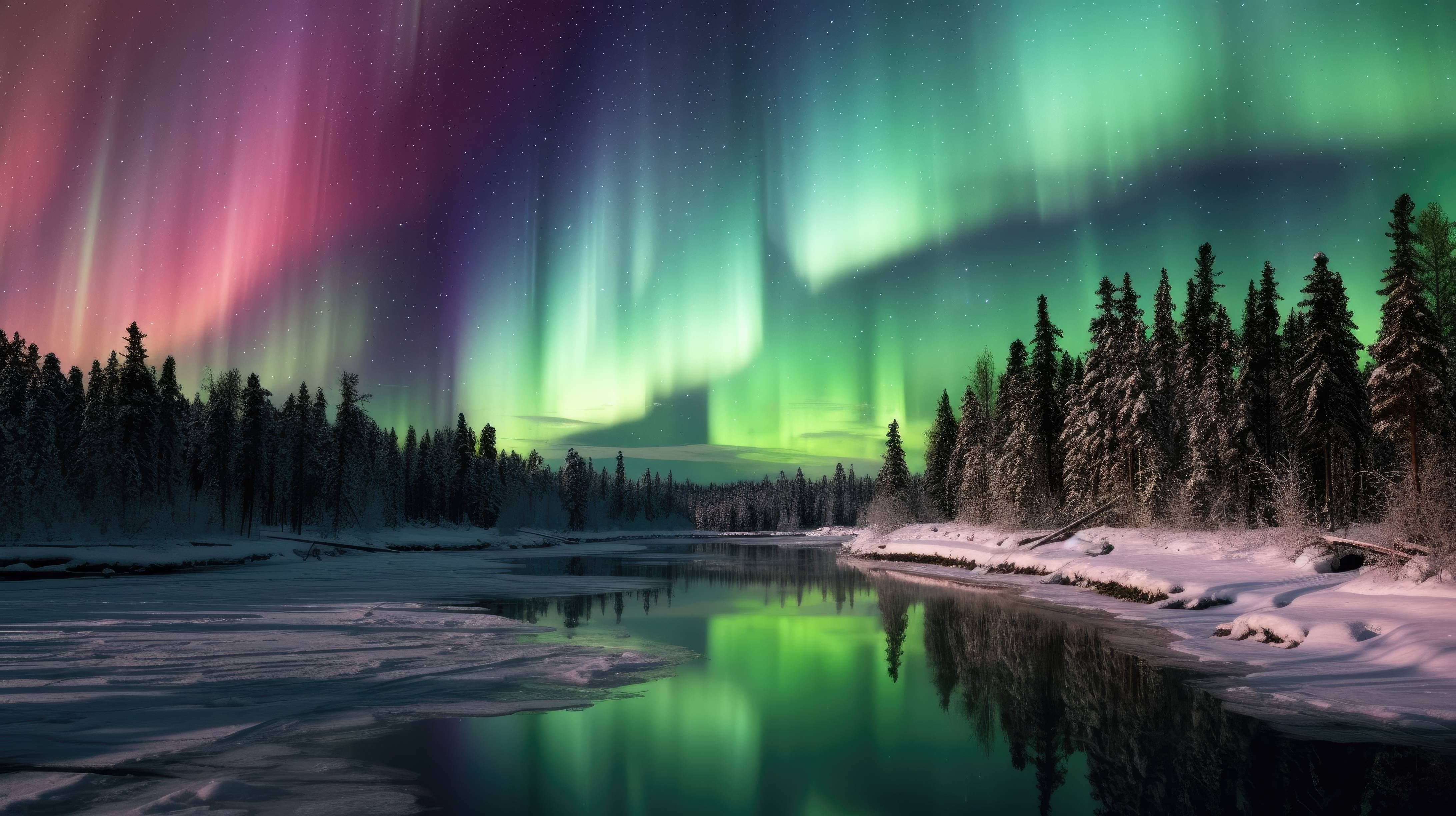 Northern Lights Winter Desktop Wallpapers - Wallpaper Cave