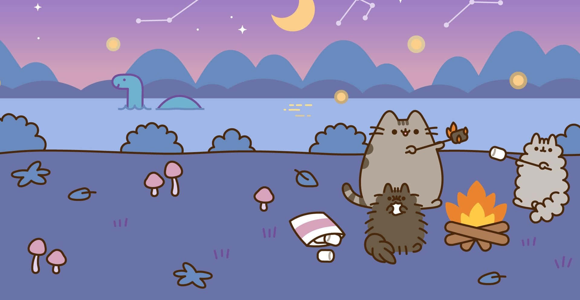 Spring Pusheen Cat Desktop Wallpapers - Wallpaper Cave
