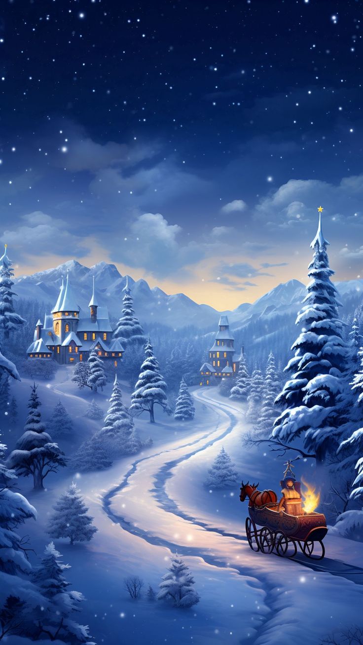 Winter Road Art Wallpapers - Wallpaper Cave