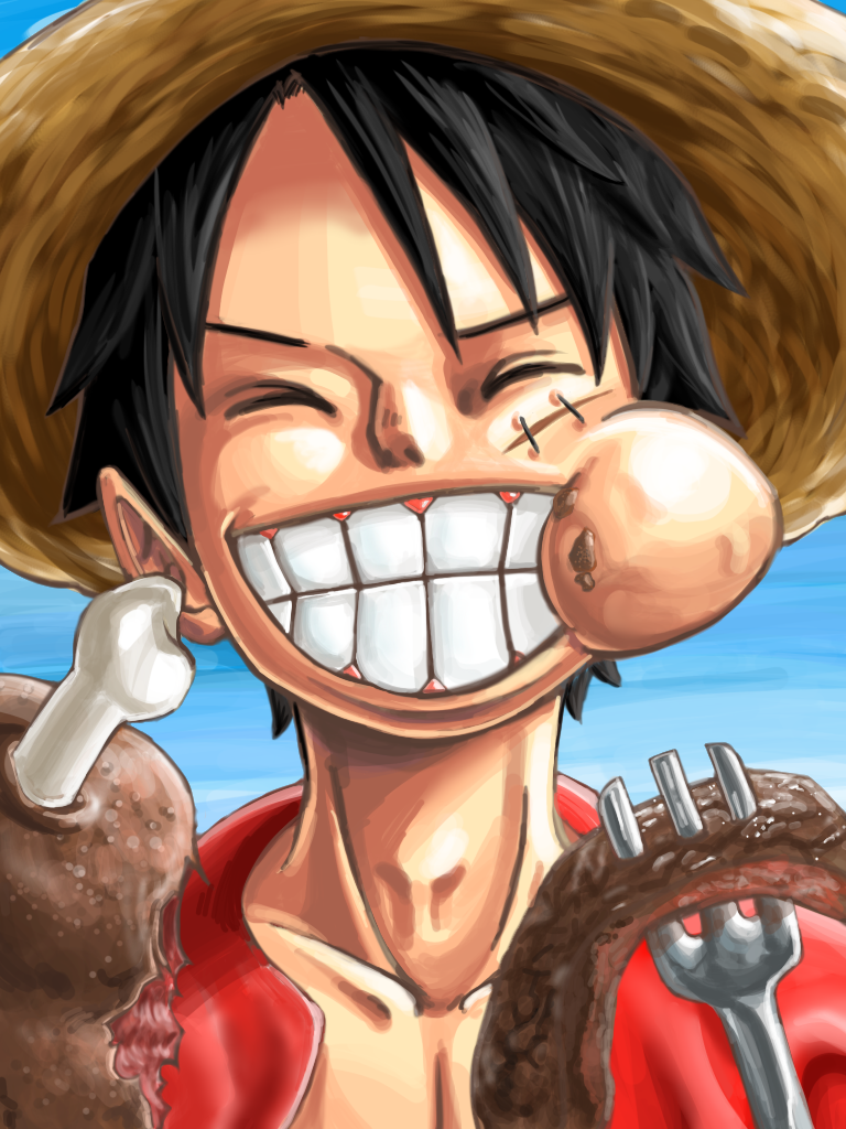 Luffy Eating Wallpapers - Wallpaper Cave