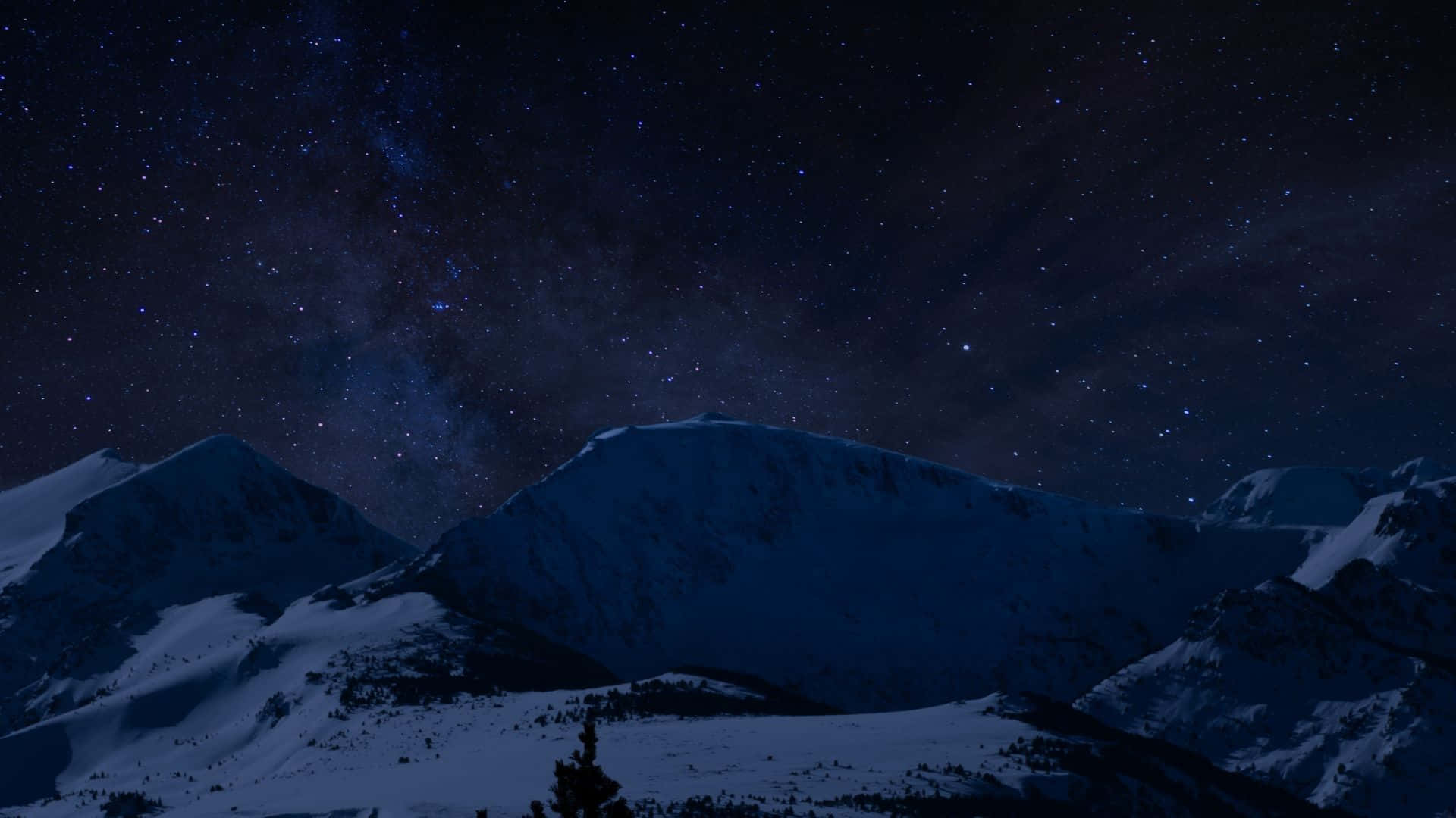Snowy Mountains At Night Wallpapers - Wallpaper Cave