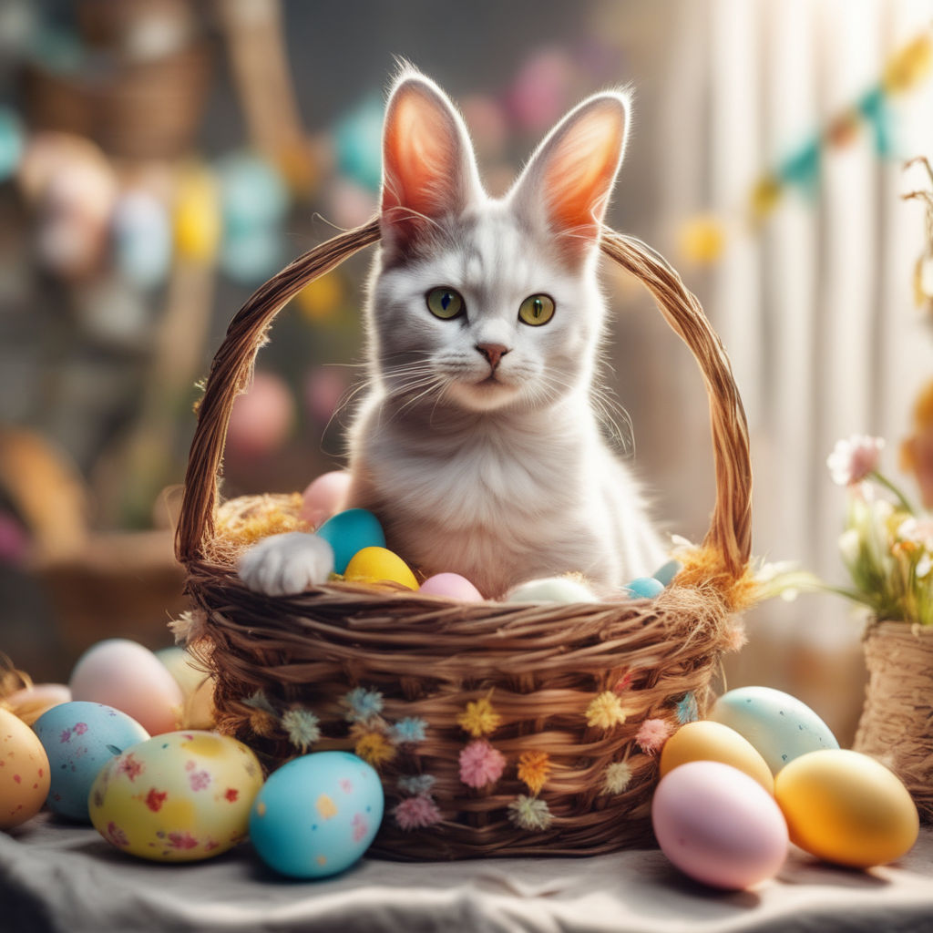 Happy Easter Cat Wallpapers - Wallpaper Cave