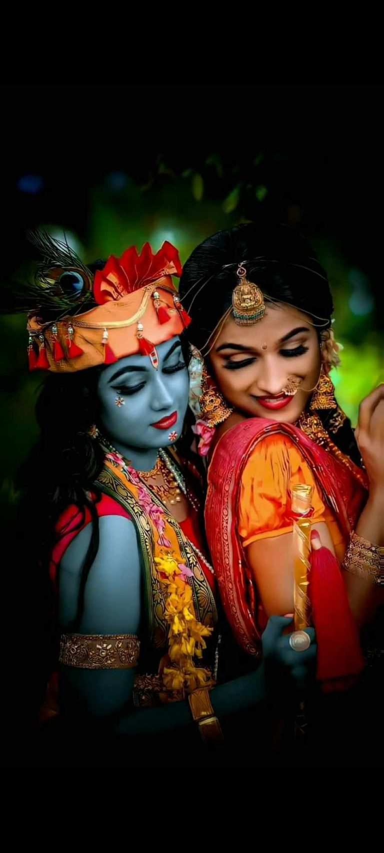 Radha Krishna Papel De Parede Hd Preto Par Radha Krishna De Latão