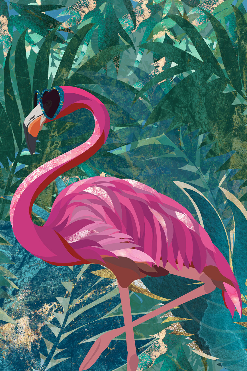 Flamingo Collage Wallpapers - Wallpaper Cave