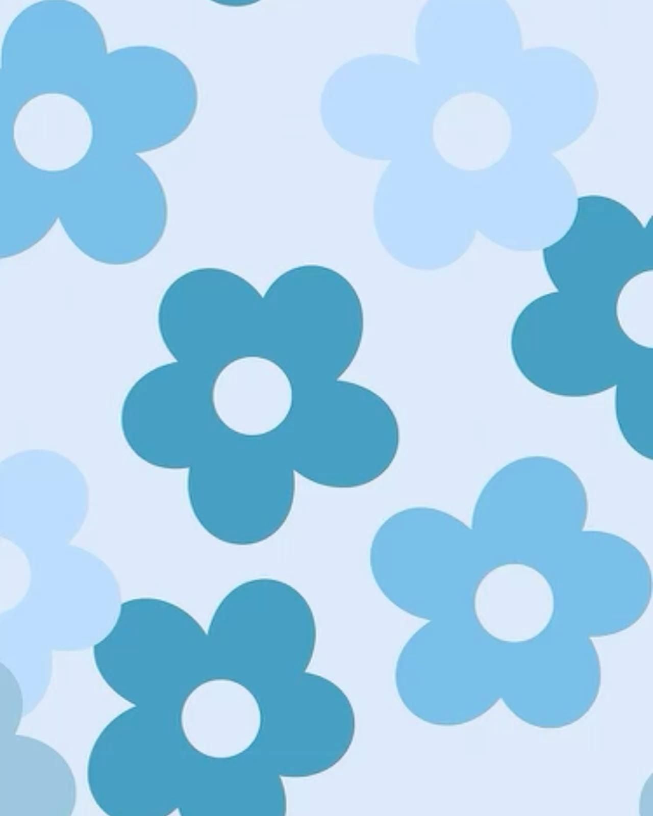 Preppy Flower Blue Wallpapers - Wallpaper Cave