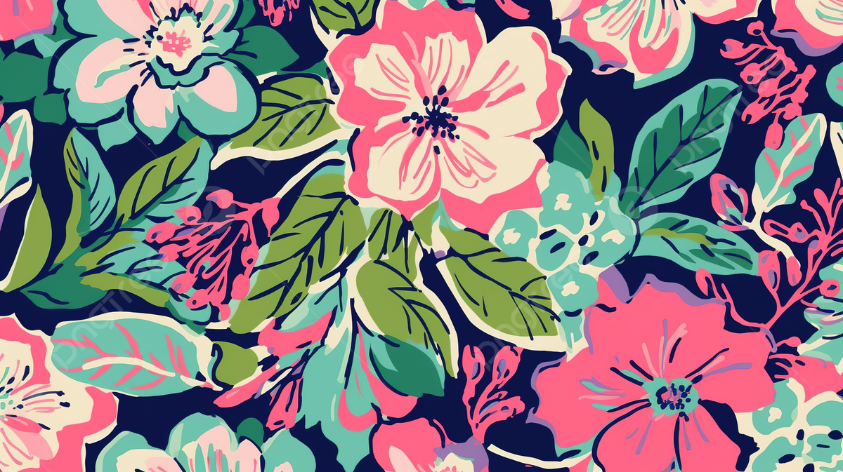 Preppy Flower Blue Wallpapers - Wallpaper Cave