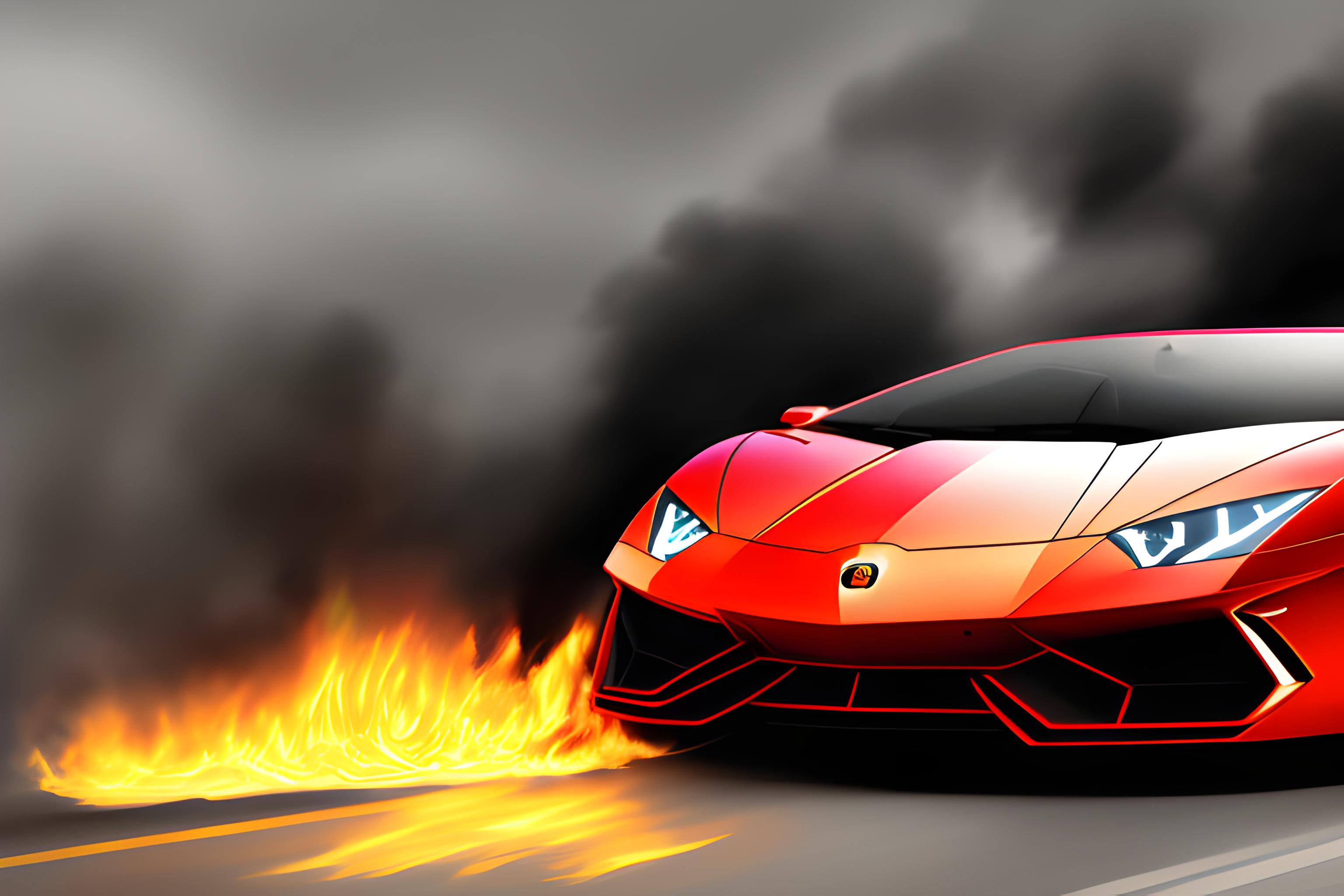 Lamborghini On Fire Wallpapers - Wallpaper Cave