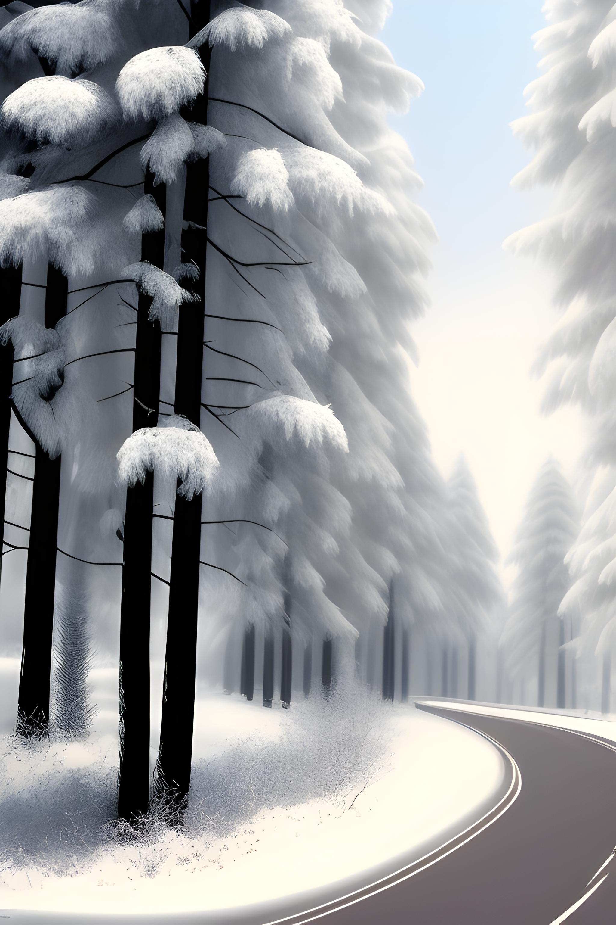 Winter Road Art Wallpapers - Wallpaper Cave