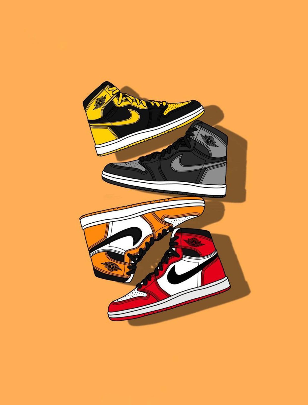 Jordan 1 Cartoon Wallpapers - Wallpaper Cave