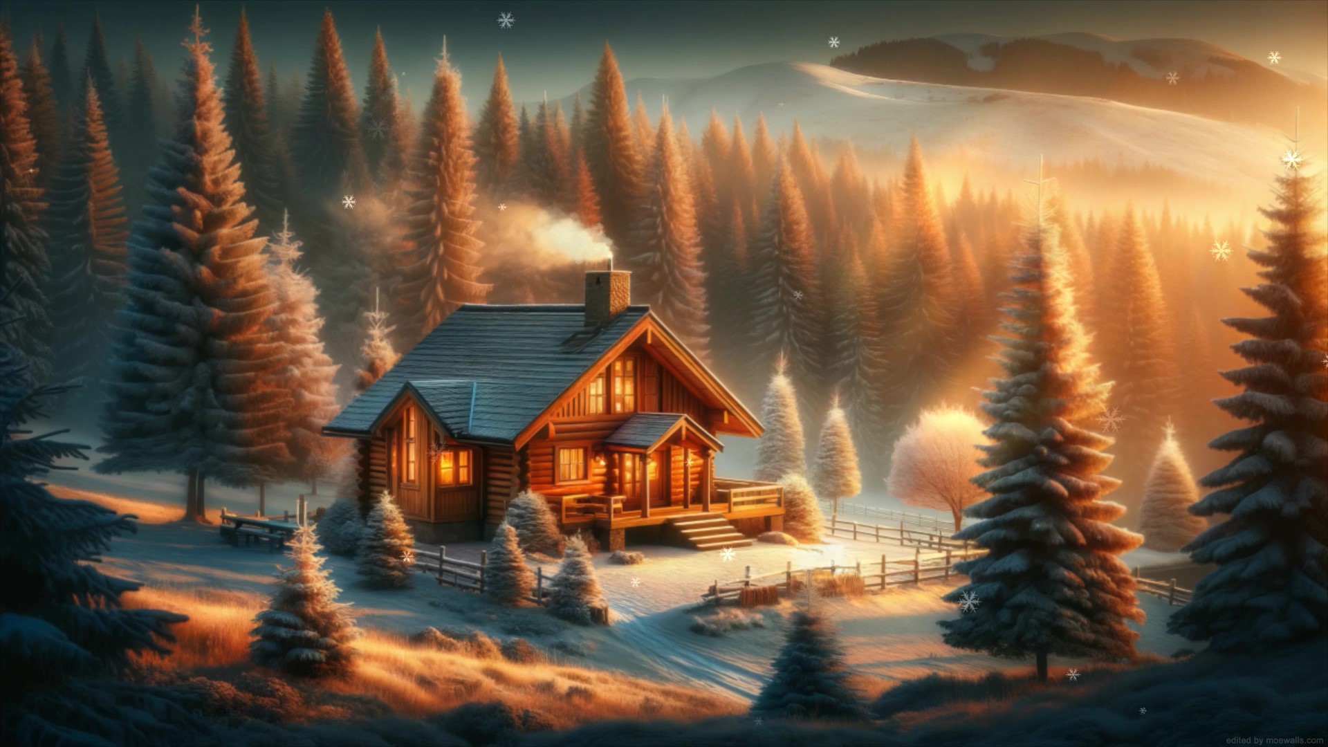 Christmas Cabin Winter Wallpapers - Wallpaper Cave