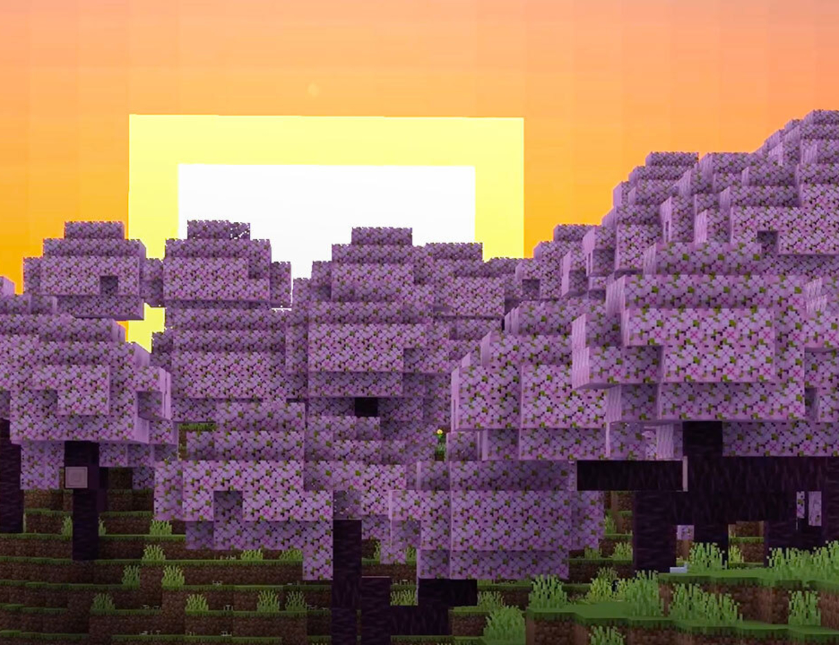 Minecraft Cherry Blossom Wallpapers - Wallpaper Cave