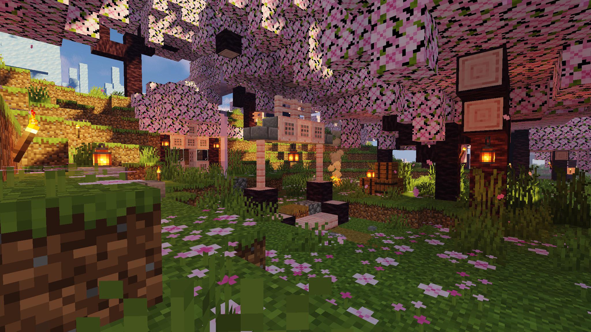 Minecraft Cherry Blossom Wallpapers - Wallpaper Cave
