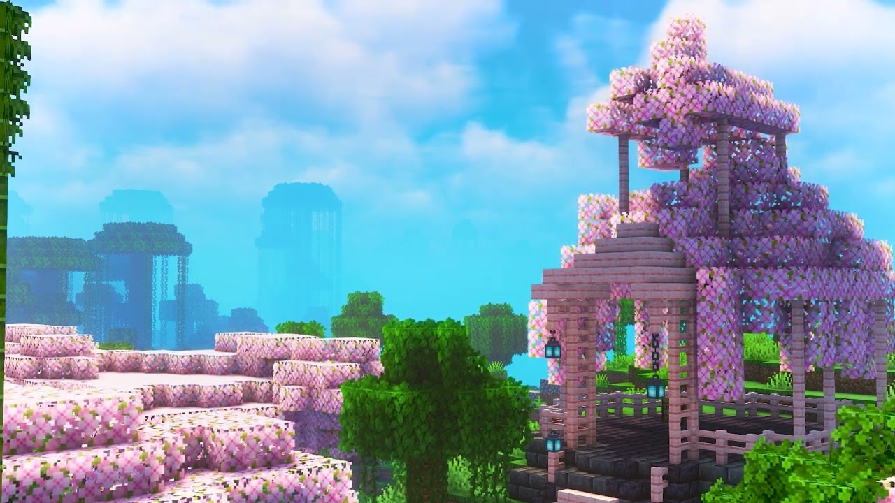Minecraft Cherry Blossom Wallpapers - Wallpaper Cave