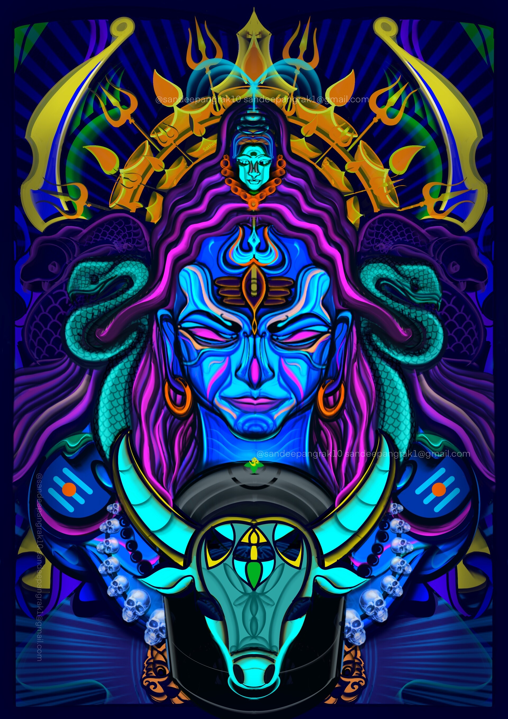 Psychedelic Shiva Wallpapers Psychedelic Shiva 2019 Full HD