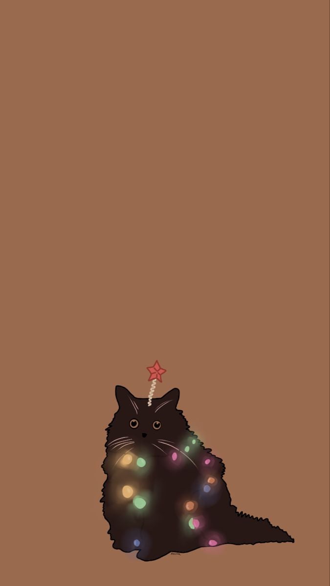 Christmas Cat iPhone Wallpapers - Wallpaper Cave