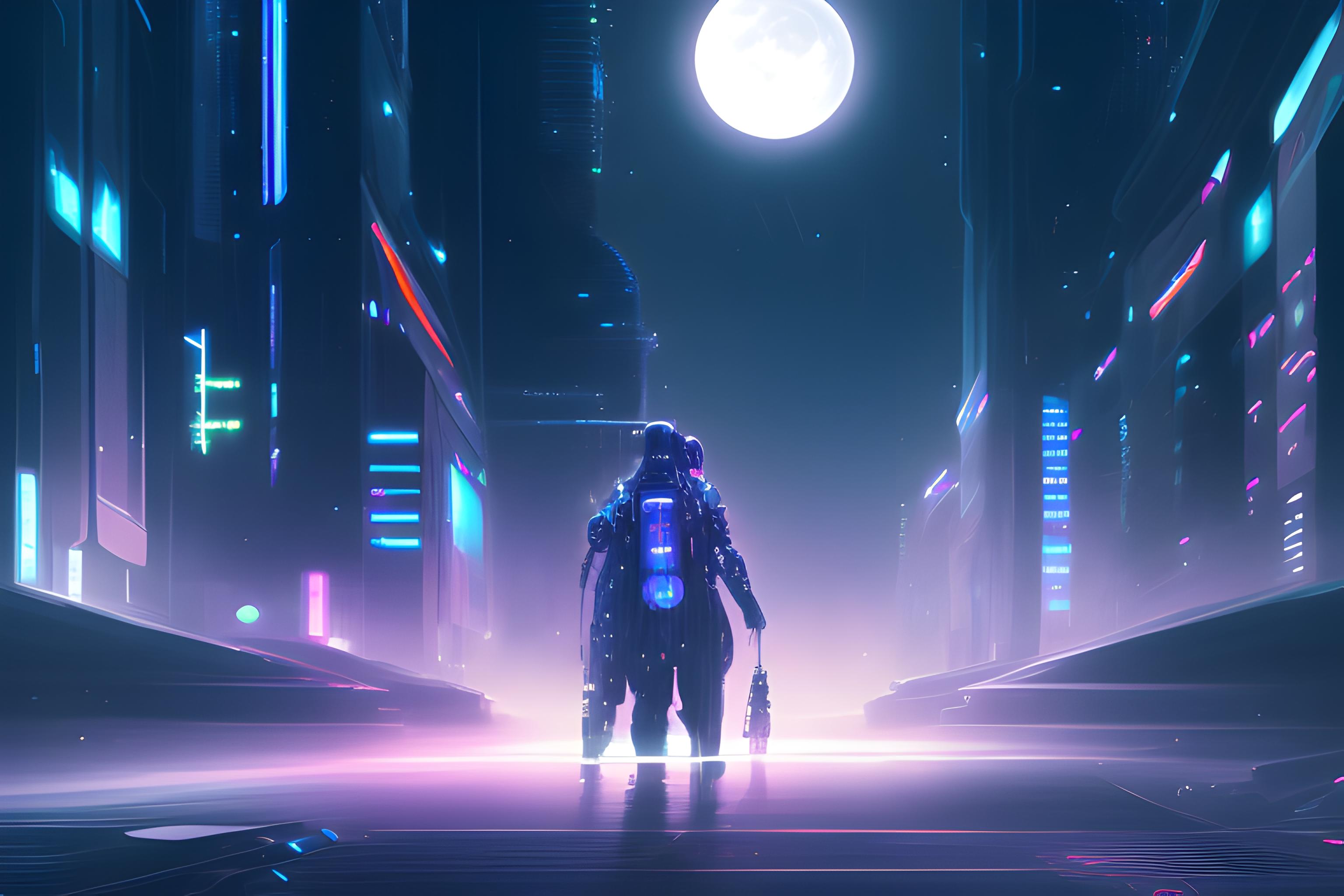 Cyberpunk Moon Wallpapers - Wallpaper Cave