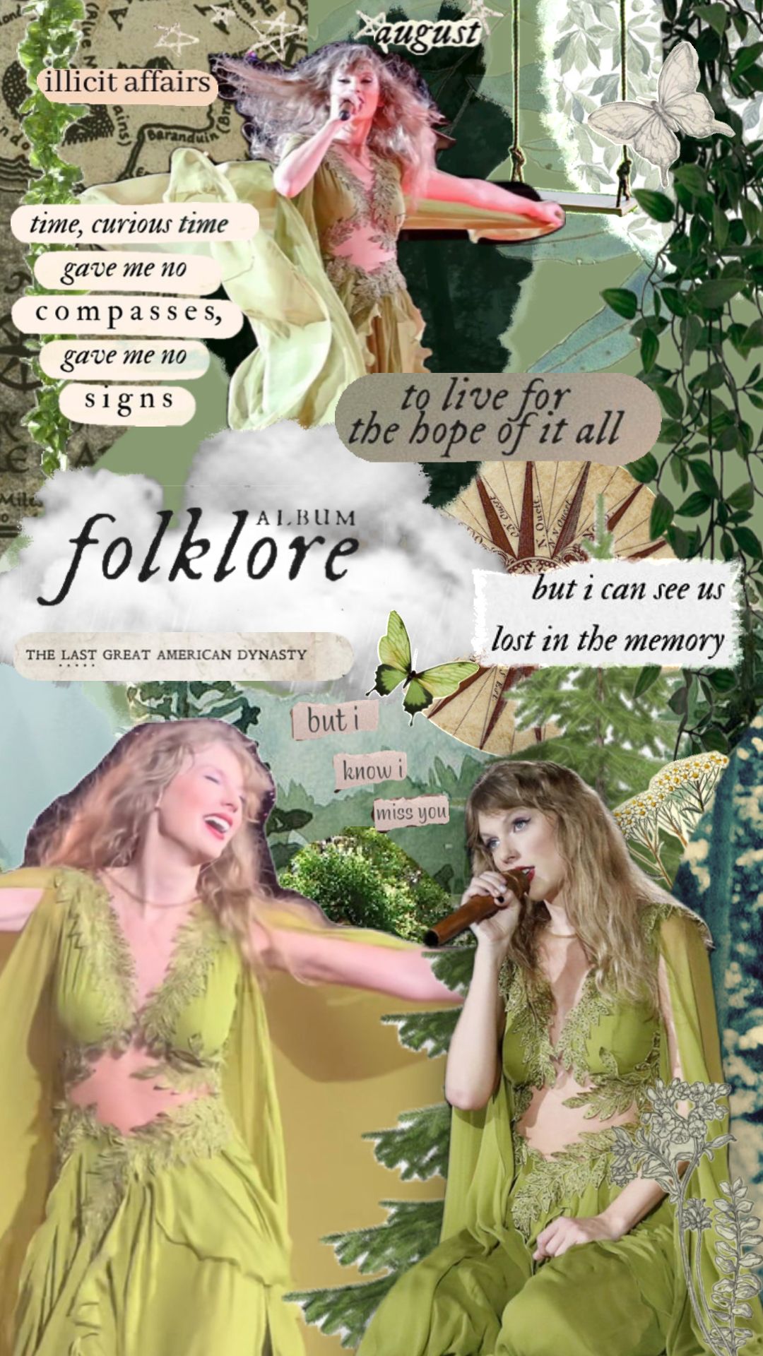Taylor Swift Folklore Green Dress Wallpapers - Wallpaper Cave