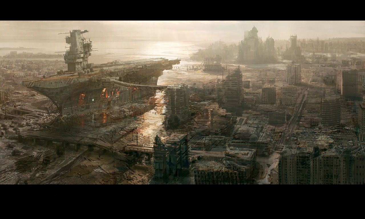 Destroyed Future City Wallpaper