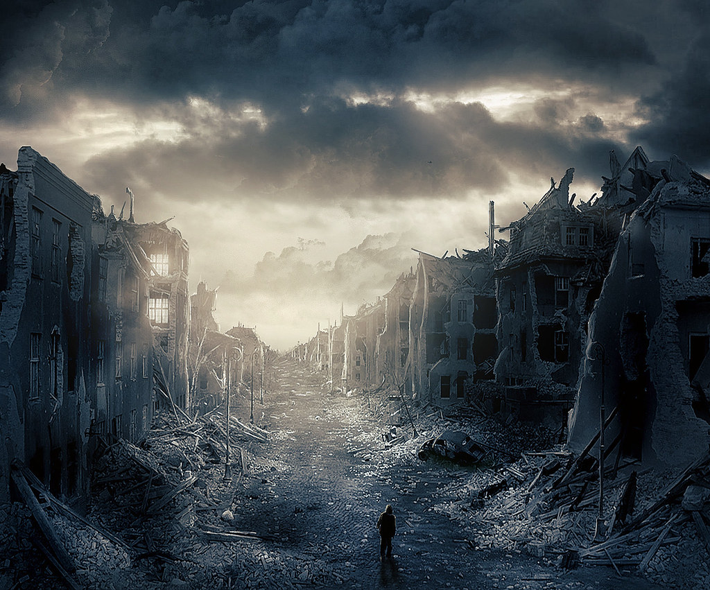Destroyed Anime City Background Destruction Anime Wallpapers Top
