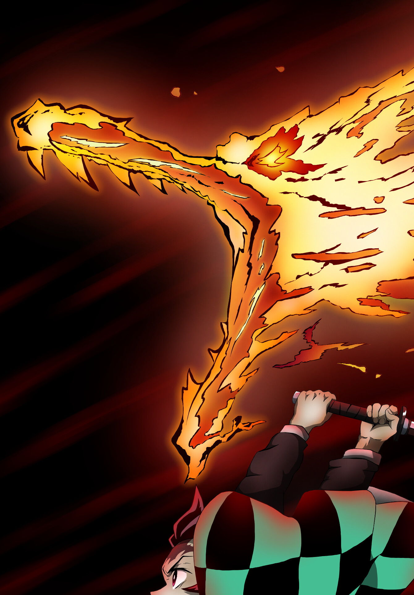 Tanjiro Flame Dragon Wallpapers - Wallpaper Cave