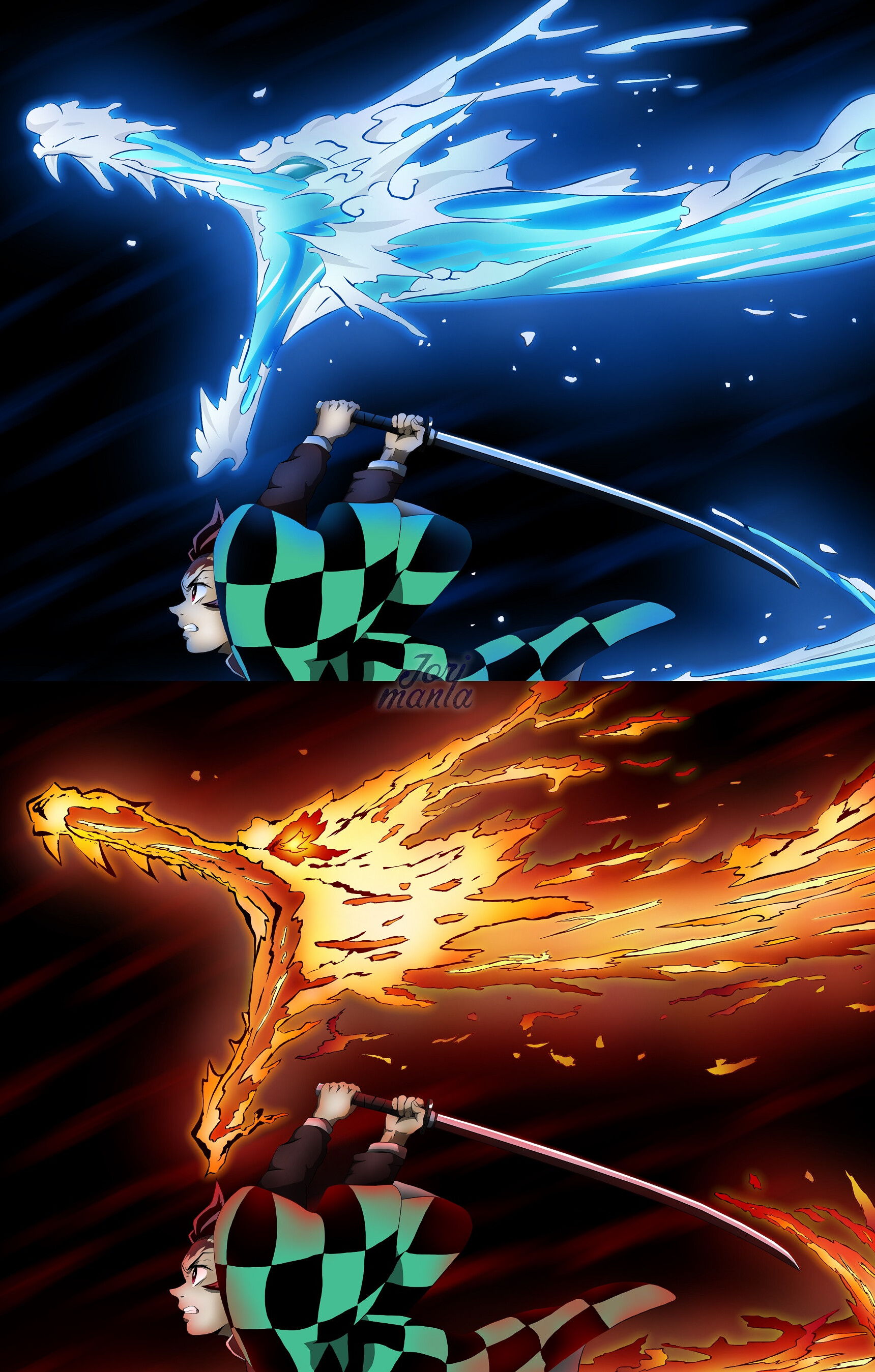 Tanjiro Flame Dragon Wallpapers - Wallpaper Cave