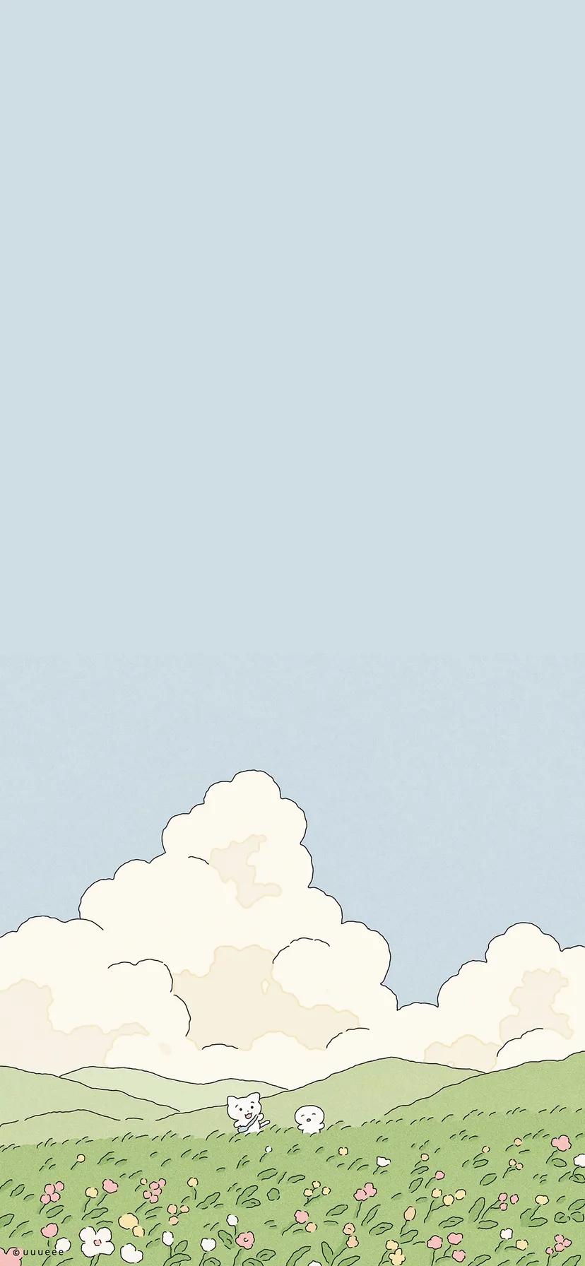 Spring Aesthetic Cartoon Wallpapers - Wallpaper Cave