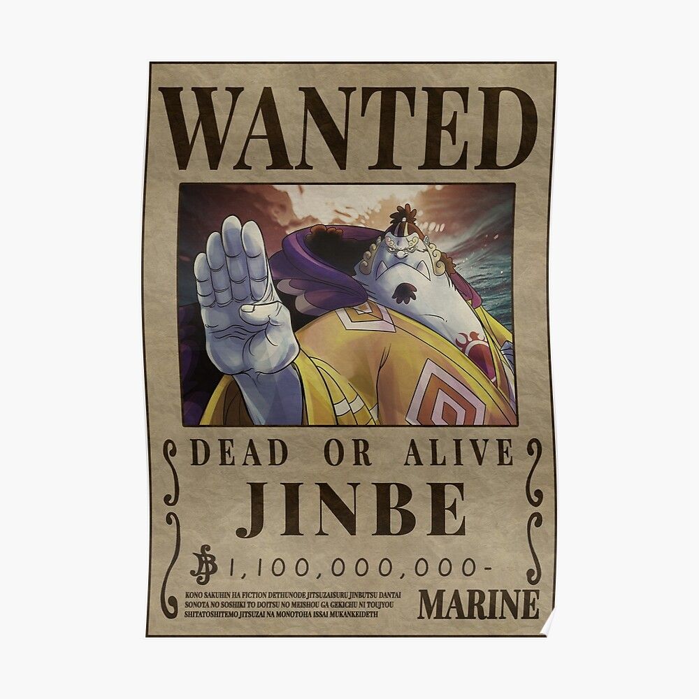 Jimbei Wanted Poster Wallpapers - Wallpaper Cave