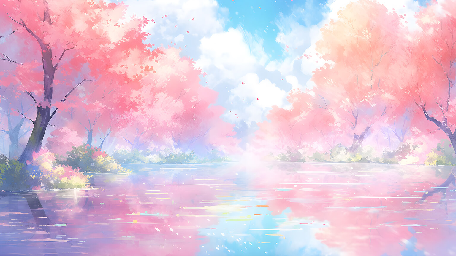 Anime Nature Pink Wallpapers - Wallpaper Cave