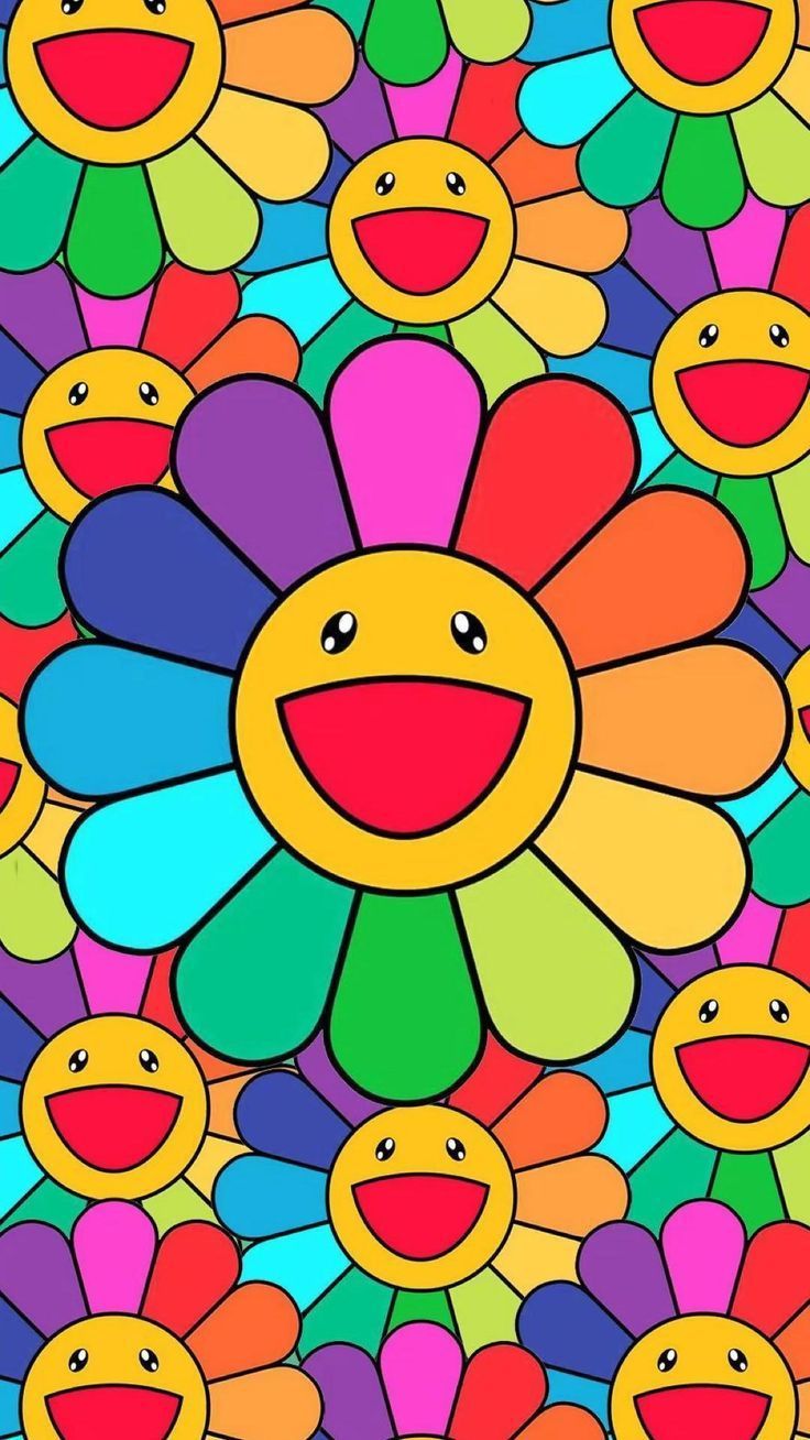 Smiley Faces And Flowers Wallpapers - Wallpaper Cave