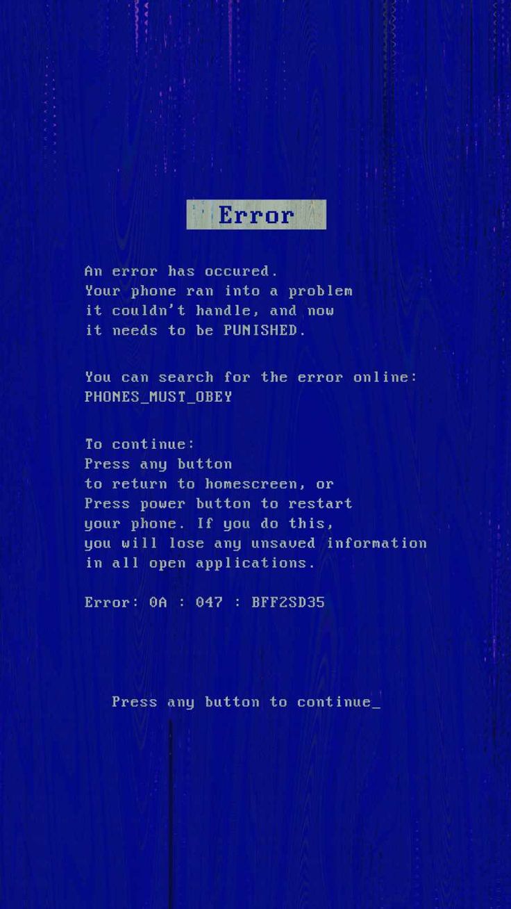 iPhone Error Wallpapers - Wallpaper Cave