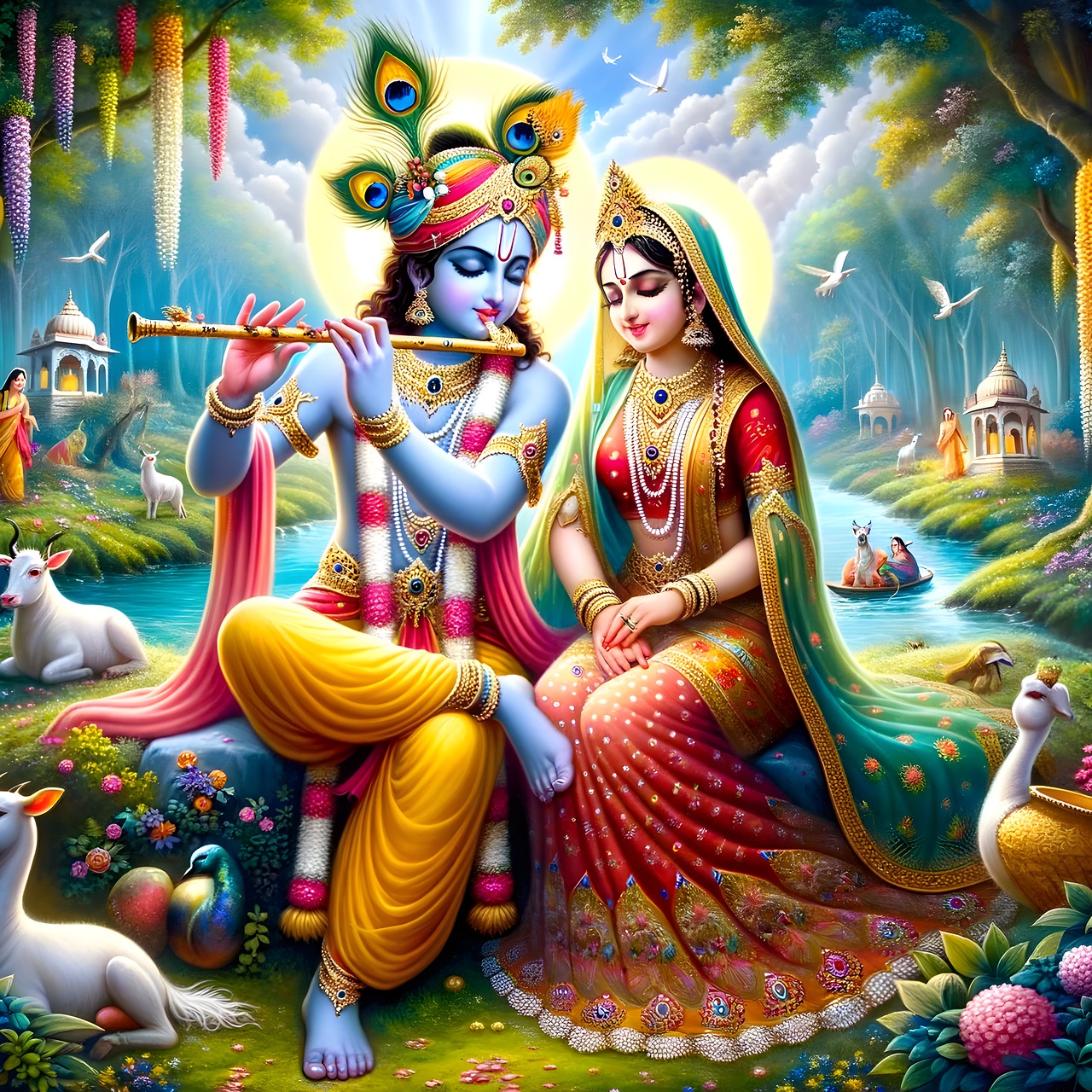 Radha Krishna AI Wallpapers - Wallpaper Cave