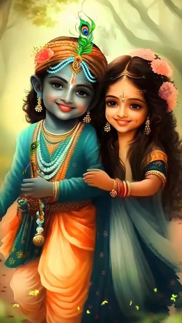 Baby Radha Krishna Wallpapers - Wallpaper Cave