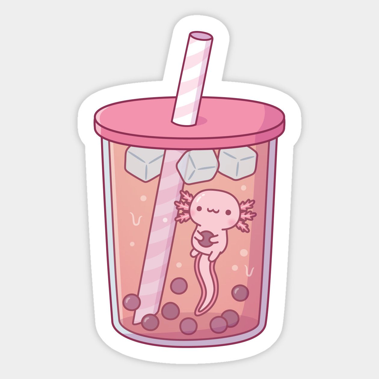 Boba Tea Axolotl Wallpapers - Wallpaper Cave