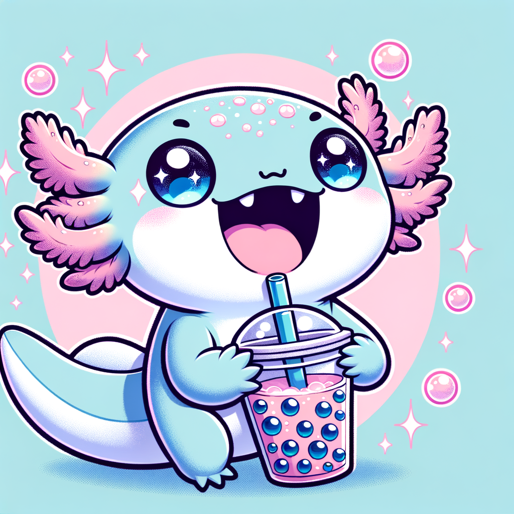 Boba Tea Axolotl Wallpapers - Wallpaper Cave