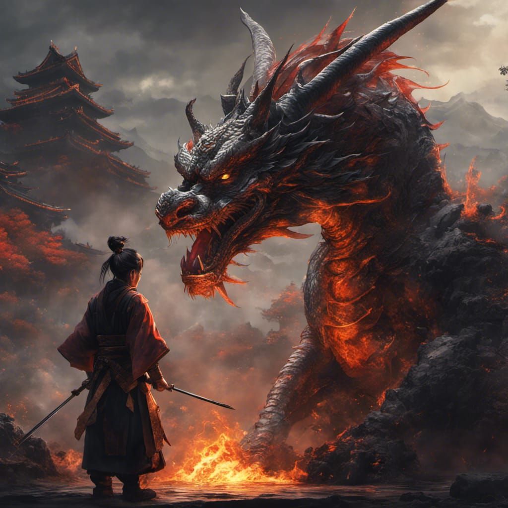 Chinese Dragon Fighting Samurai Wallpapers - Wallpaper Cave